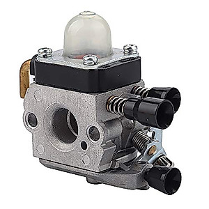 Butom FS45 HS45 Carburetor for STIHL FS55R FS38 FS46 FS55 KM55R HL45 FS45L FS45C FS46C FS55C FS55RC String Trimmer Weed Eater C1Q-S71 C1Q-S186 4140-120-0619 with Filter Cap Fuel Filter Kit