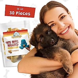 Yeti Refill Nuggets for Puff and Play Dog Toys - Natural Himalayan Yak Cheese Treats, Promotes Dental Health, Suitable for All Dogs, Ideal for Interactive Chew Toys and Dispensers, 30 Pieces, 14 Oz