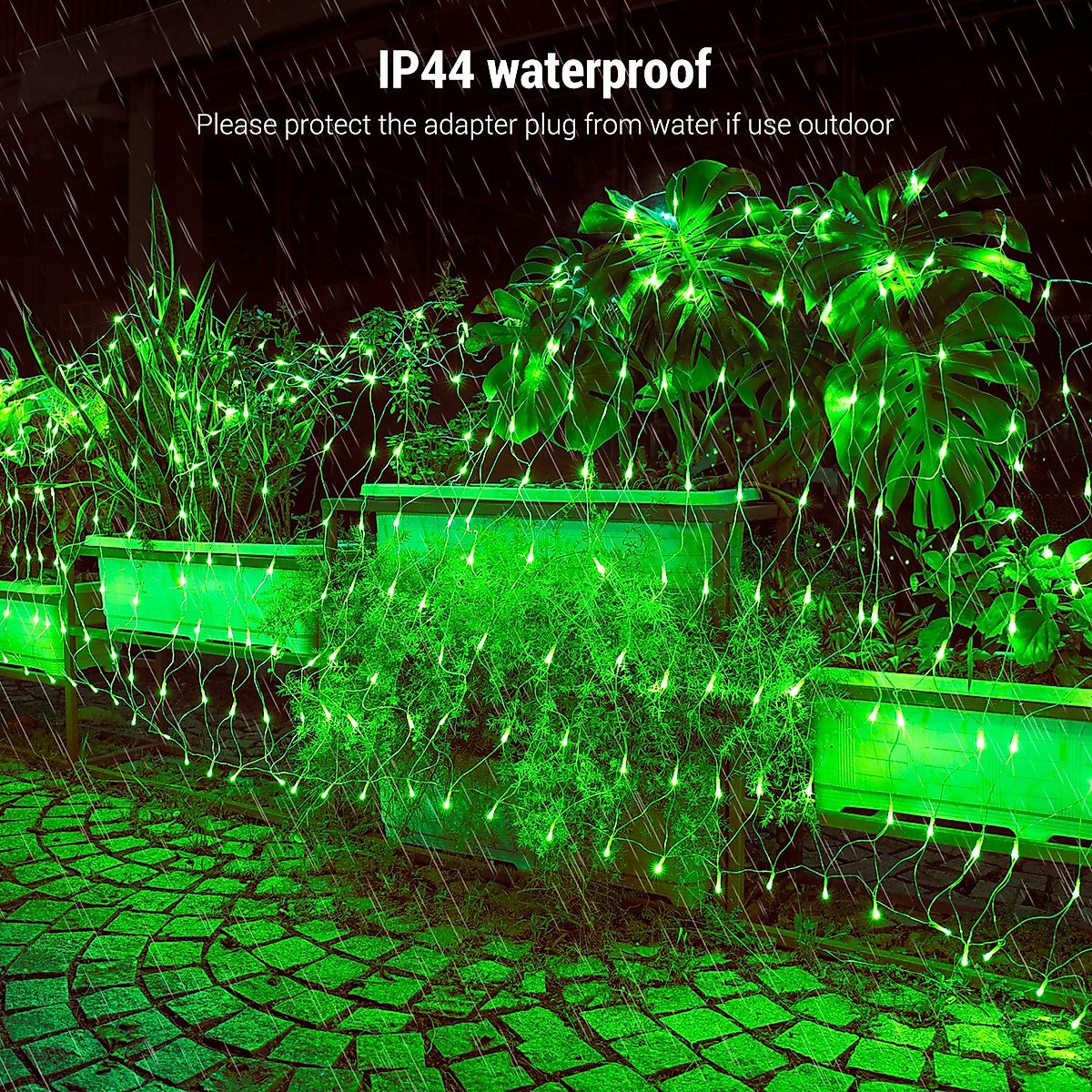 BrizLabs Green Net Lights Outdoor, 11.8ftx 4.9ft 360 LED Christmas Mesh Lights with Remote, 8 Modes Bush Net Sting Lights, Connectable Plugin Halloween Net Lights for Xmas St Patrick’s Day Tree Garden