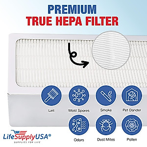 LifeSupplyUSA Air Cleaner Filter Replacement Compatible with A1401B Bionaire LE1660 and LC1460 Air Cleaners