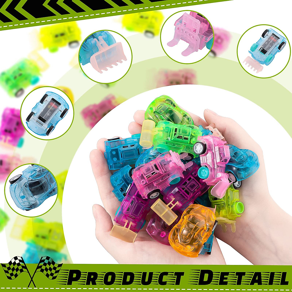 Leitee 150 Pack Mini Pull Back Car Bulk Birthday Party Favors Carnival Prizes Racing Vehicles Pull Back Car for Goodie Bag Stuffers Classroom Exchange Gifts(Stylish Style)