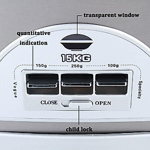 LOYALHEARTDY Automatic Rice Dispenser, Grain Storage Box Rice Storage Container Kitchen Storage Container Sealed Bulk Food Container Storage with Lid for Kitchen Organization and Storage