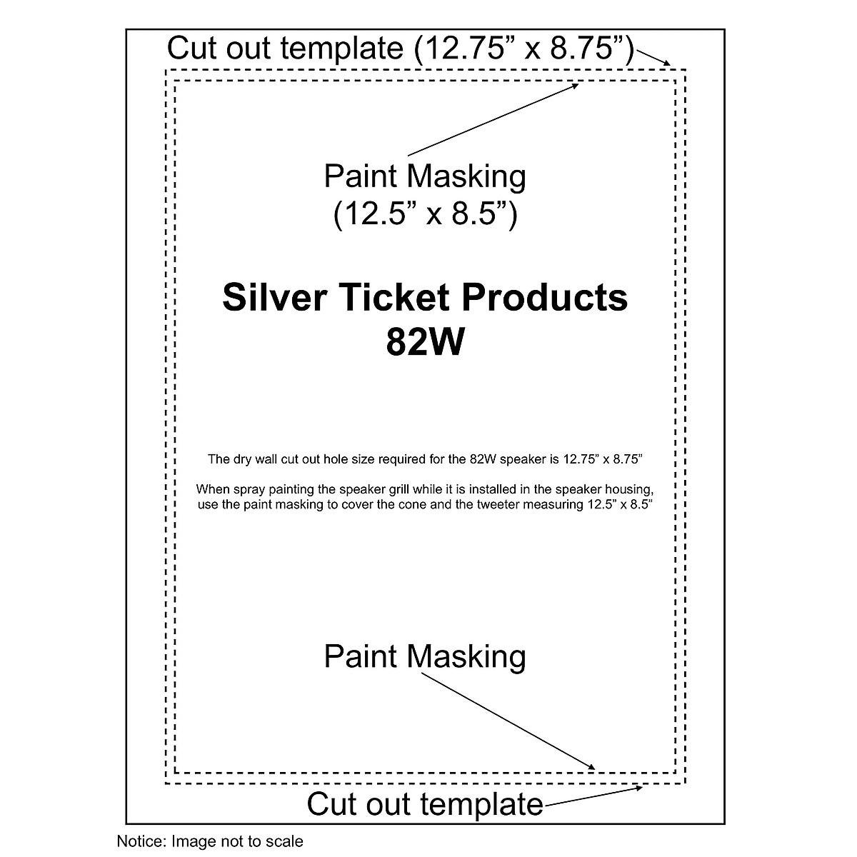 Silver Ticket Products 1 x Center, 1 x Left & 1 x Right in-Walls and 4 x in-Ceiling Surround Sound 7.1 Speaker Home Theater Bundle Package
