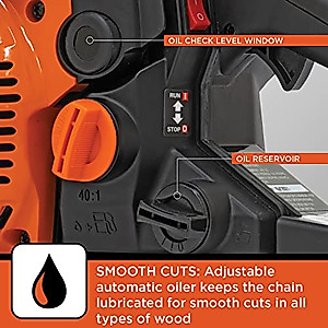 BLACK+DECKER Gas Powered Chainsaw, 16-inch, 42cc, 2-Cycle (BXGCS1642P)