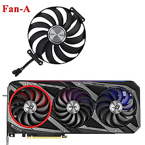 inRobert 95MM T129215SU 12V 0.5A 7Pin Graphics Card Fan for ASUS ROG Strix RX 6700XT 6800 RTX 3070 3080 3090 Gaming Video Card (Fan-B)