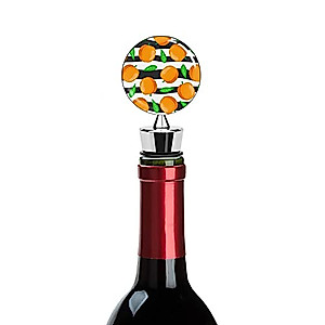 Peaches Wine Bottle Stoppers Reusable Plug Wine Saver Corks for Beverage Holiday Party Kitchen Decorative
