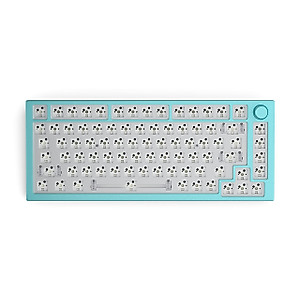 Glorious Top Frame for GMMK PRO - 75% Keyboard with Knob Gaming - Aluminum Mounting Frame for Custom Mechanical Keyboard for PC Gaming and Programming (Aqua Blue)