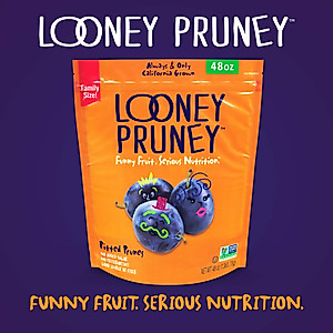 Looney Pruney Pitted Dried Prunes for the Entire Family | Always California-Grown | Kosher | No Added Sugar & No Preservatives (40 oz)