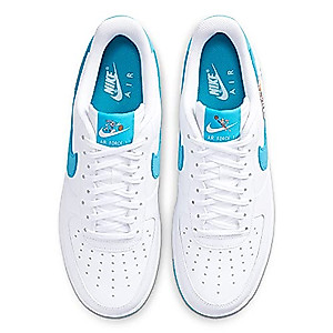 Nike Men's Air Force 1 Low Space Jam Tune Squad, White/Light Blue Fury/White, 9.5