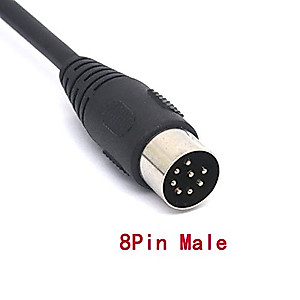 PIIHUSW MIDI Splitter 8 Pin DIN Y Adapter Cable 1 Male to 2 Female Din Plug Large Size (25cm)