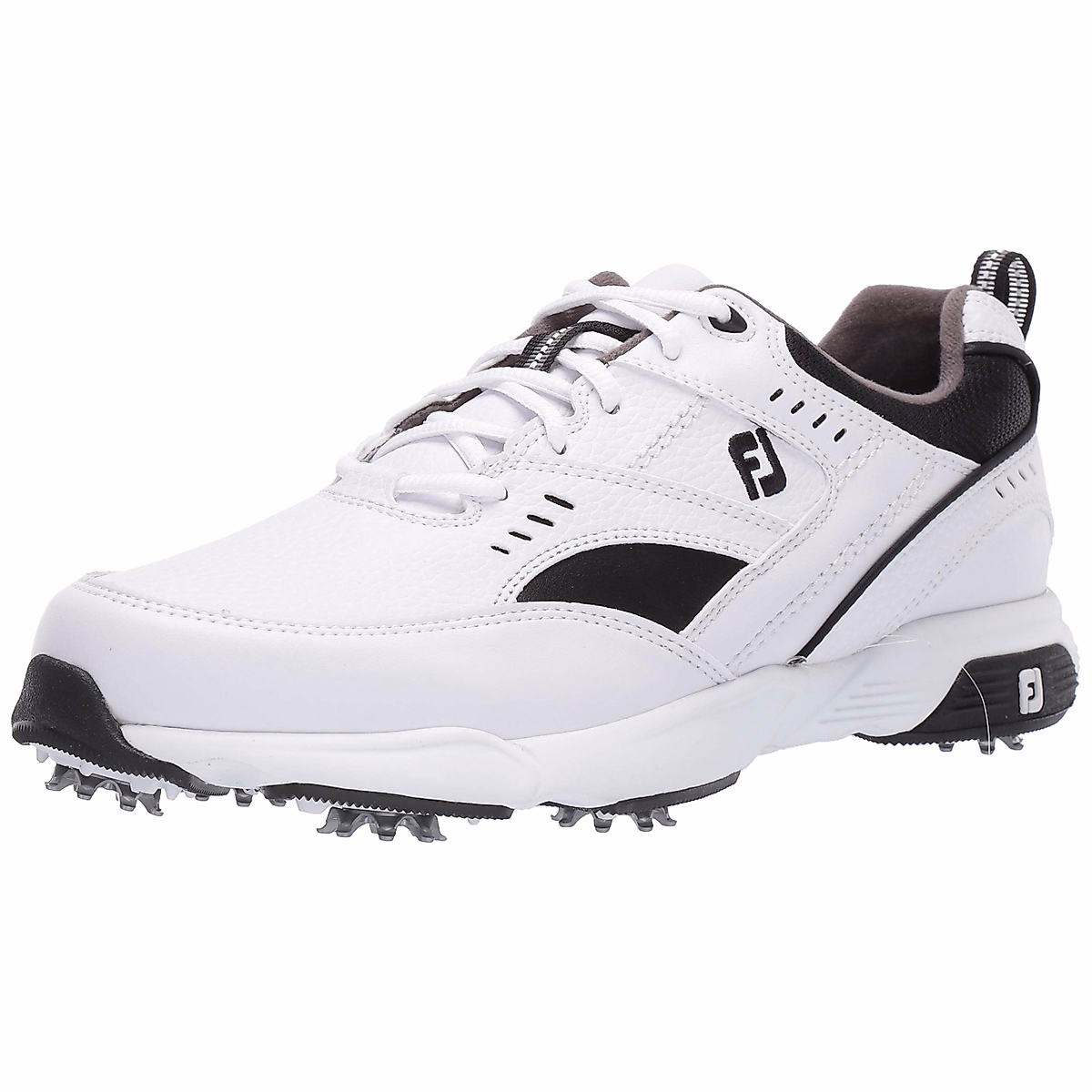 FootJoy Men's Sneaker Golf Shoes, White/Black, 9