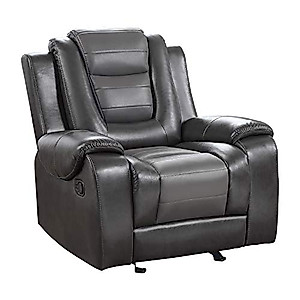 Lexicon Hawthorne Manual Glider Reclining Chair, Two-Tone Gray