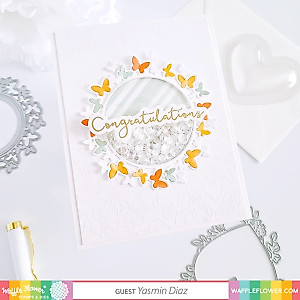 Waffle Flower Shaker Cover - Slim Circles - 1/8" Deep Low Profile Plastic Clear Shaker Pourch Covers to Create Shaker Cards to Send Through Regular Mail. 2.2", 1.45", and 0.7" Circles