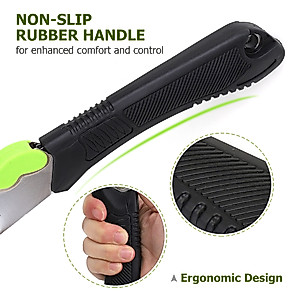 TOPLINE 3-In-1Folding Hand Saw Kit, Tree Saw with 8-Inch Long Blade Included, Hand Pruning Saws with Triple Bevel Teeth, Garden Saw for Wood Cutting, Trees Purning, Camping, Portable Pouch Included