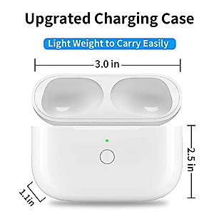 Wireless Charging Case Compatible for AirPods Pro, Charger Replacement Cases Compatible with AirPods Pro, Support Bluetooth Pairing and Sync Button(Earbuds Not Included)