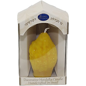 Majestic Giftware SC-ESPL Candle, 6 inches, Esrog Shape
