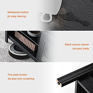 WAMPAT Fireplace TV Stand for TVs Up to 75 Inch with RBG LED Light, Farmhouse Wood Electric Fireplace Entertainment Center with 4 Storages for Living Room Bedroom, Black