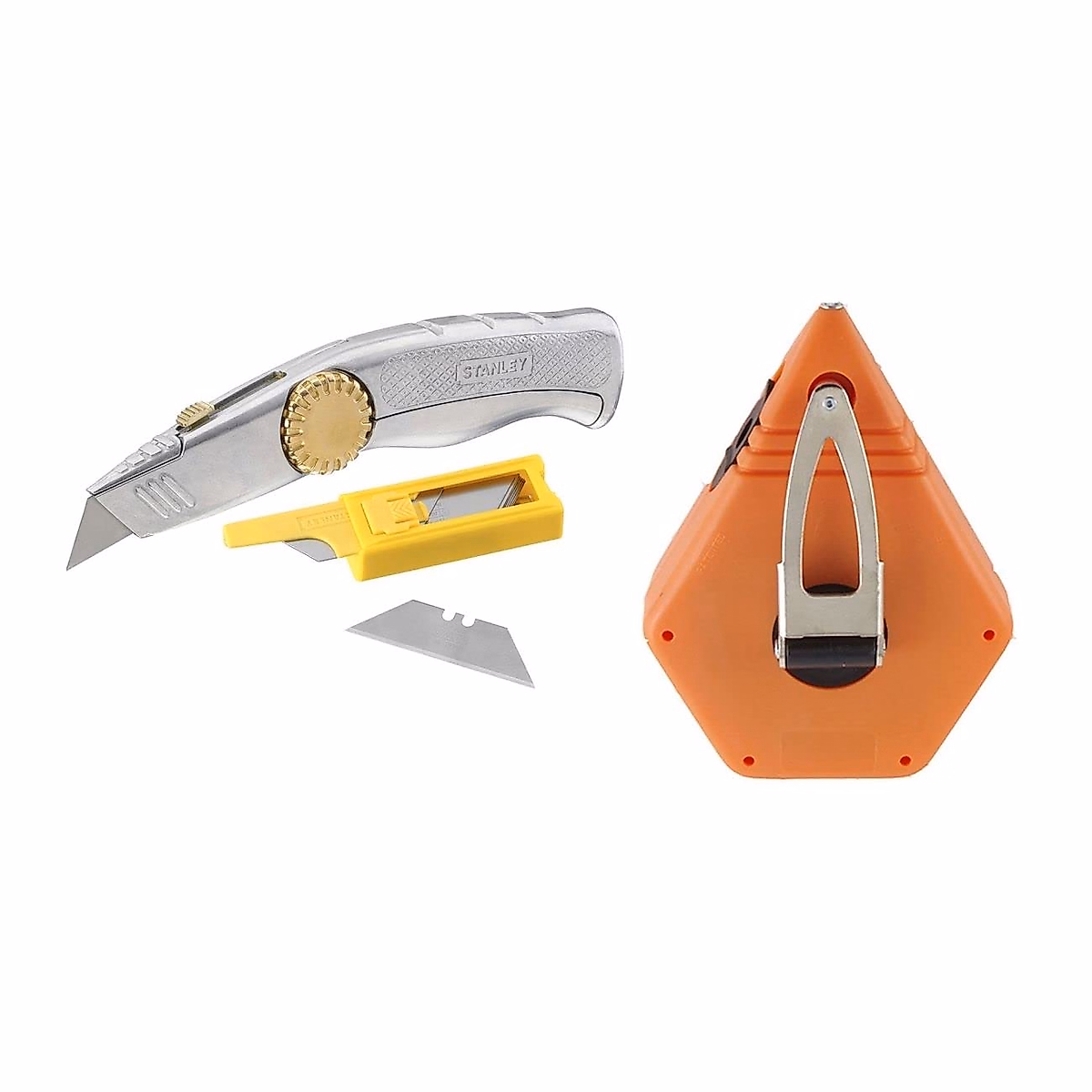 Stanley Tools 10-819P100 205mm Fatmax Xtreme Snap-Off Retractable Blade Knife and 100ft. Bold String Chalk Line Reel Value Pack