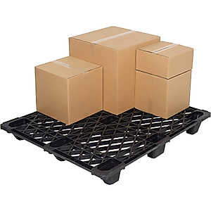48x40 Plastic Nestable Shipping Pallet 2200 Lb. Capacity - Lot of 5