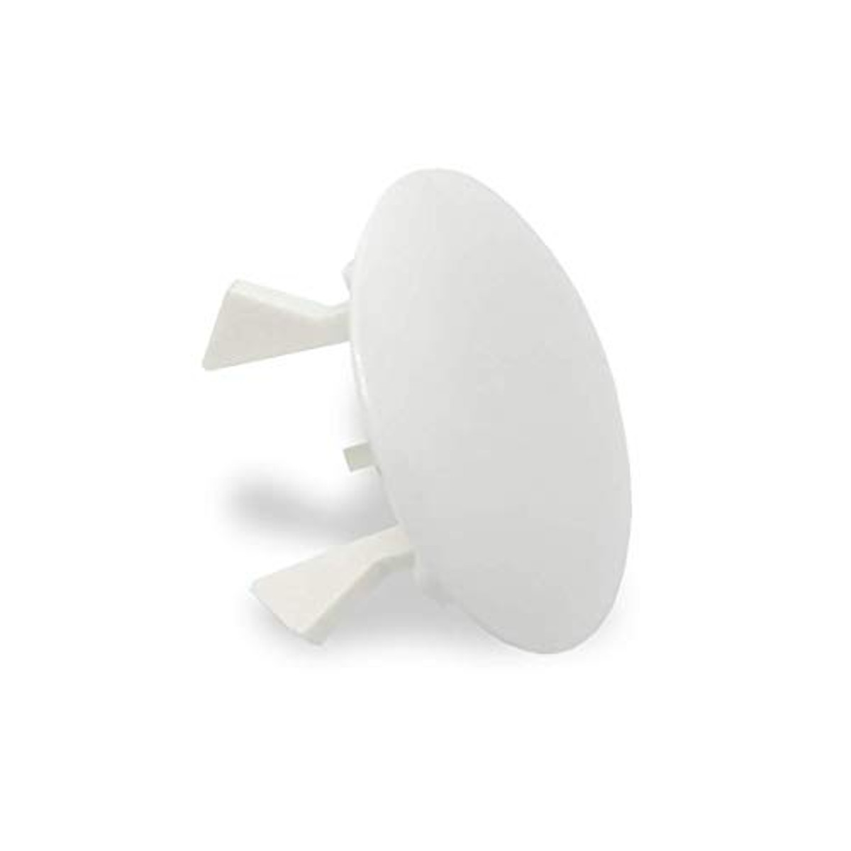 Fischer Overflow Cap TTP K White Lid Suitable for Hole on Sinks, Sinks and Bidets for Bathrooms and Kitchens, 551886