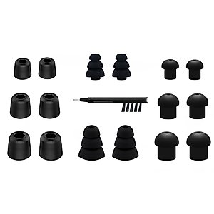 NICKSTON N-3 Assorted Replacement Set Ear Tips Adapters Gels Buds with Box Organizer and Cleaning Tool Compatible with In Ear Earphones Headphones