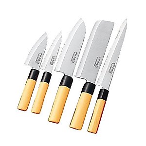 Japanese Kitchen Knife Set of 5 (Wooden Box Case) Mr. Takaaki Nakamura