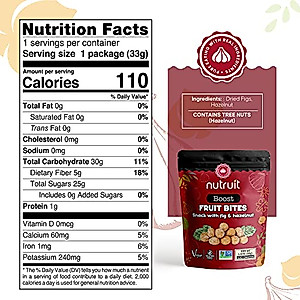 Nutruit Fig Ball Snack (Pack of 20), Smyrna Figs, Vegan, Gluten Free, Non GMO, Plant Based, High Fiber, 1.1 oz Premium Packs