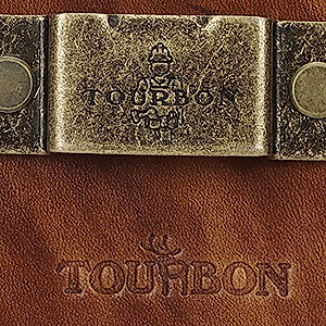 Tourbon Leather Measuring Tape Screwdriver Holder Pocket Hitch Tool Holster Brown