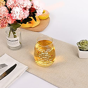 Waipfaru Funny Gift For Sister, Fight A Bear for You Stemless Wine Glass, Sister Gifts From Sister Brother, Birthday Christmas Gift for Sister Sister in Law Soul Sister Big Sister Little Sister, 15Oz
