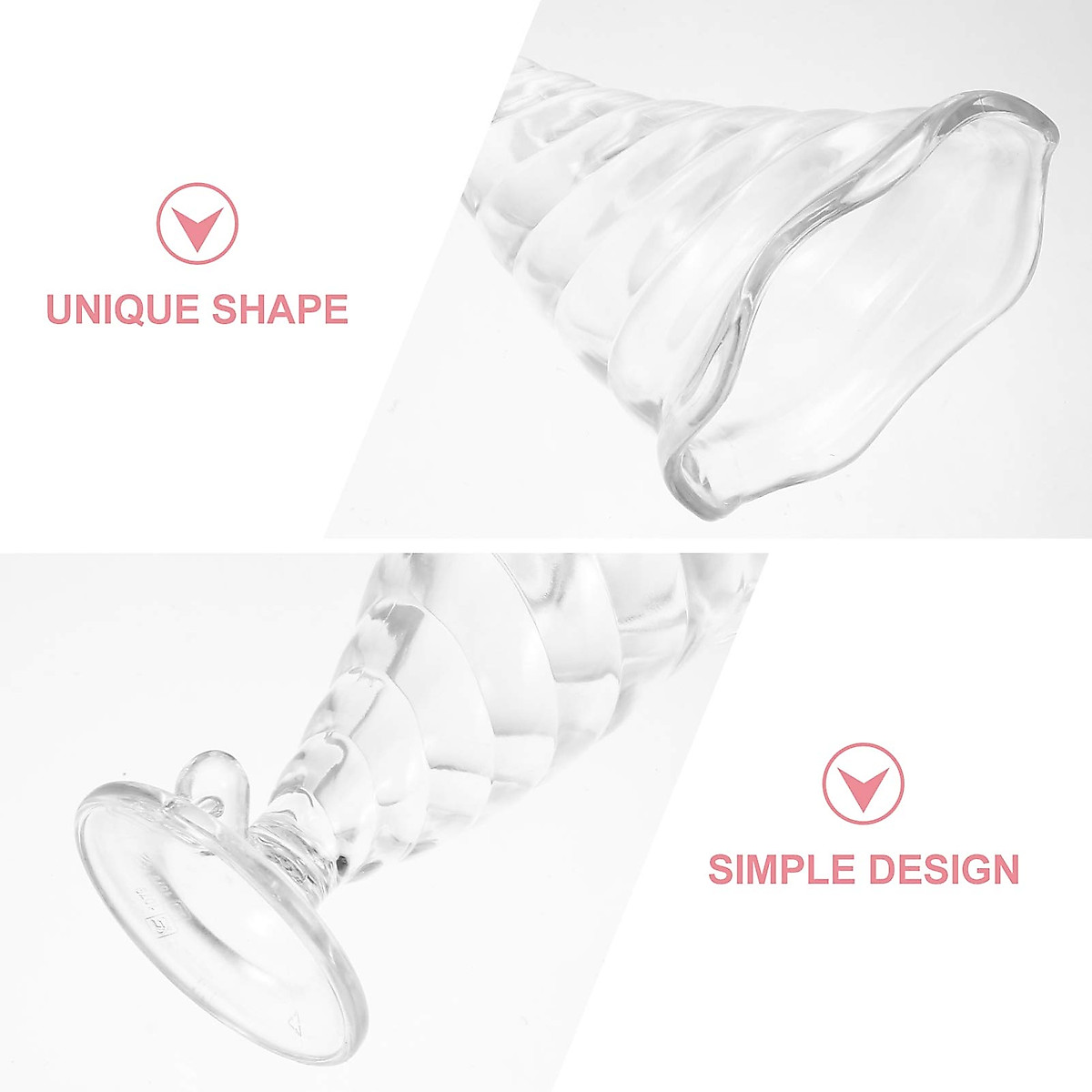 TOYANDONA Clear Container Footed Dessert Cup Crystal Tall Ice Cream Cup Clear Custard Cup Decorative Trifle Bowl for Parfait Sundae Fruit Snack Cocktail Condiment Serveware 340ml Clear Tumbler