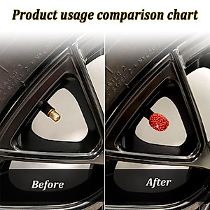 Kewucn Bling Car Tire Valve Stem Caps, 4 Pack Handmade Sparkling Crystal Rhinestone Stem Covers, Dustproof Wheel Tire Valve Caps, Universal Accessories for Car Truck Motorcycle Bike (Orange)