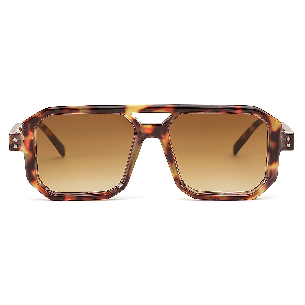 FEISEDY Retro Sunglasses for Women Men Trendy Aviator Sunglasses Classic Square Frame Shades B2939