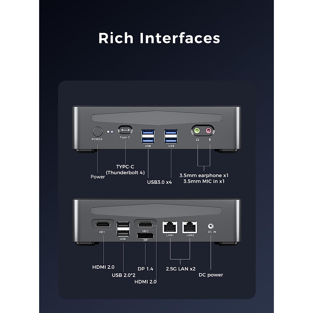 TOPGRO K2 Mini Gaming PC 12th Gen Core i9-12900H, Mini Computers(14C/20T, Up to 5.0GHz)32GB DDR4/1TB PCIe4.0 SSD, Small Mini PC Windows 11 Pro, 8K UHD/2.5G LAN/Thunderbolt 4/WiFi 6E/BT5.3, Home&Office