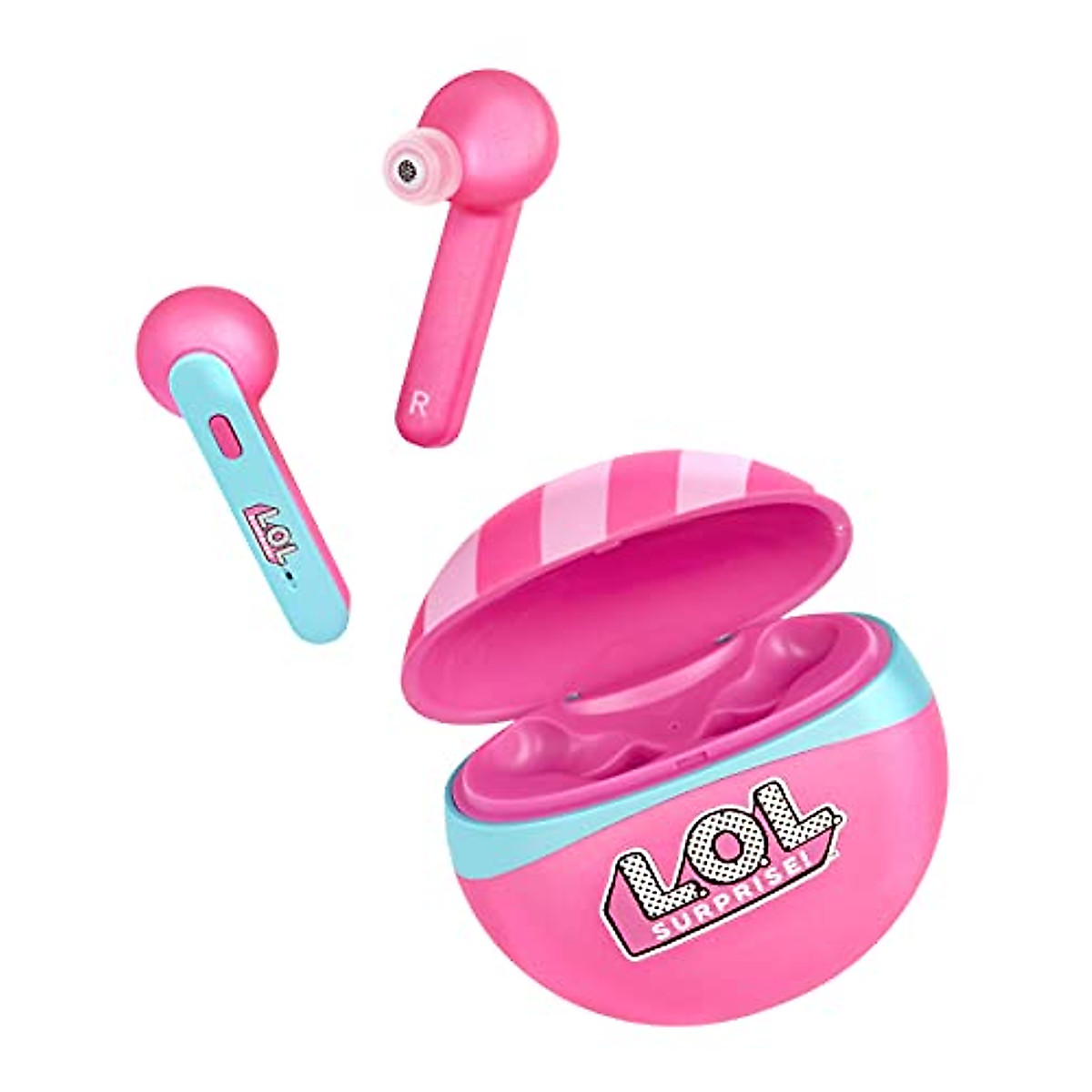 L.O.L. Surprise! Wireless Earbuds for Kids w/ 3D Stereo Sound & Built-in Mic