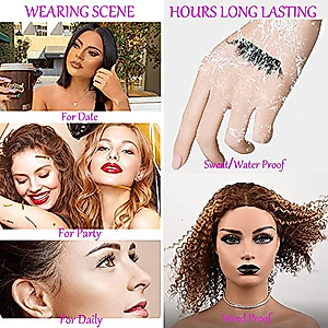 Kisslily 8 Pairs 18MM 3D False Lashes Pack Fluffy Curled False Eyelashes(3D-19)