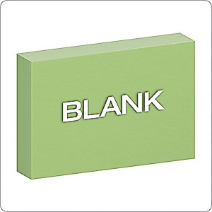 Oxford Blank Color Index Cards, 4" x 6", Green, 100 Per Pack (7420 GRE)