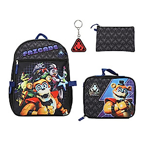 Bioworld Five Nights At Freddy's Security Breach Fazcade Youth 5-Piece Backpack Set
