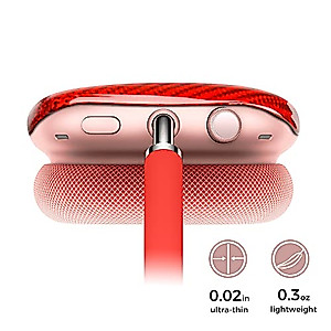 Carbon Fiber Case for AirPods Max and AirPods Pro Glossy Red