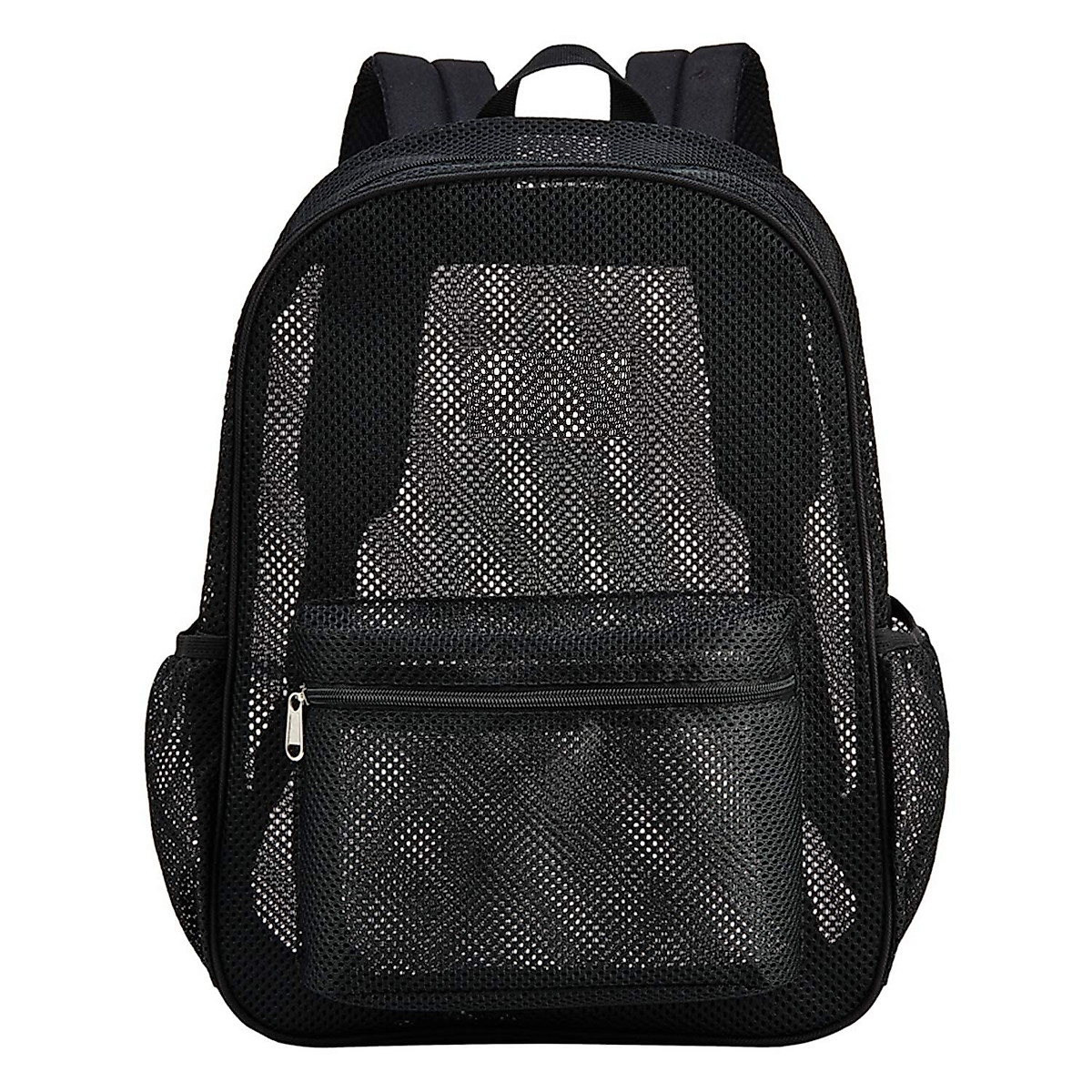 Heavy Duty Semi-Transparent Mesh Backpack，See Through College Student Backpack