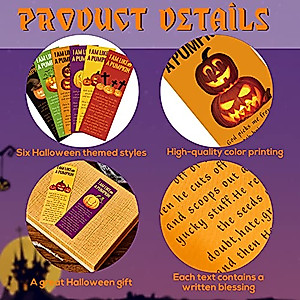 Halloween Bookmarks Pumpkin Bible Verses Bookmarks Christian Bookmarks Religious Book Markers for Women Girl Book Lovers Church Baptism Gifts Christian Gifts Halloween Bible Bookmark (60)