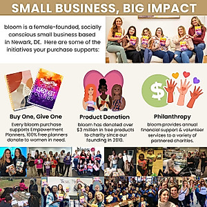 bloom daily planners 2024 Pocket Planner - 4” x 6” - (January 2024 - December 2024) - MINI Weekly/Monthly Agenda Organizer & Calendar Book - Midnight Mountains