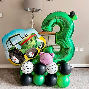 Dark Green Number 3 Balloon,40 Inch Green 3 Balloon Number,Large Mylar Foil Helium Number 3 Balloons for Birthday Party Celebration Decorations Graduations Anniversary