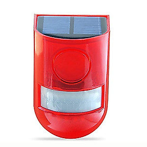 SZYOUMY Solar Powered Sound Alarm Strobe Light Flashing 6LED Motion Detector Security Alarm System 129dB Loud Siren for Home Villa Farm Hacienda Outdoor Yard Day and Night Mode(IP65 Waterproof)