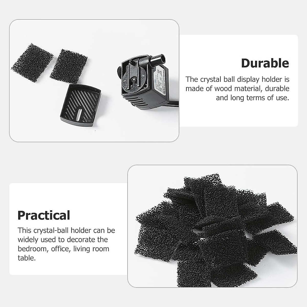 Happyyami 60pcs Water Pump Filter Cotton Aero Garden Replacement Filter Sponge Foam for Fish Tank Filters Aerogatden Small Water Dispenser Filter Sponge Tool Filter Pad Water Filter