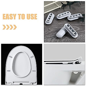 Gadpiparty 8pcs Toilet Seat Stoppers Toilet Seat Pads Toilet Seat Bumper Toilet Seat Spacer Bidet Toilet Seat Bumpers Toilet Seat Bumper Replacement Kit