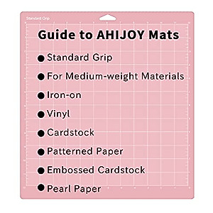 AHIJOY Standard Grip Cutting Mat for Cricut 12"x12" 3 Pack Cricut Accessories Cutting Mat for Cricut Maker/Air 2/Air/One Adhesive Sticky Cutting Mats Accessories for Cricut,Blue