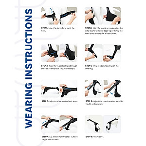 MerryMilo dog knee brace for torn acl hind leg -Upgraded Anti-Slip, Support for Cruciate Ligament Injury, Arthritis, Joint Pain, Muscle Sore, CCL Brace(Size: L, Left Leg)