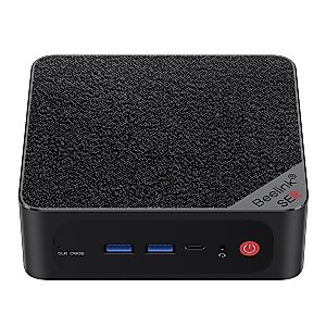 Beelink SER5 MAX Mini PC, AMD Ryzen 7 5800H(8C/16T, up to 4.4GHz) Mini Computer 16GB RAM 500GB M.2 2280 NVMe SSD Graphics 8cores 2000 MHz WiFi6/BT5.2/HDMI+DP+Type-C, Support 4K Triple Display