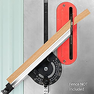 Fulton Precision Miter Gauge with a Standard Slot (3/4” x 3/8”) Steel Bar with Adjustable Spring Loaded Plungers and Removable Retaining Disc