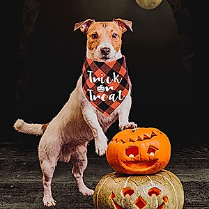 STMK Holiday Plaid Dog Bandanas, Halloween Thanksgiving Day Christmas Trick or Treat Turkey Taster Merry Christmas Dog Bandana for Halloween Thanksgiving Day Christmas Dog Puppy Costume Decorations